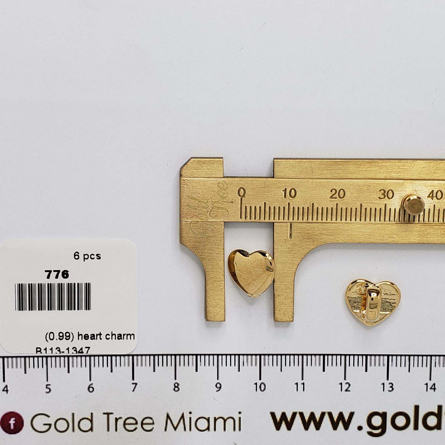 Mini Gold Heart Spacer